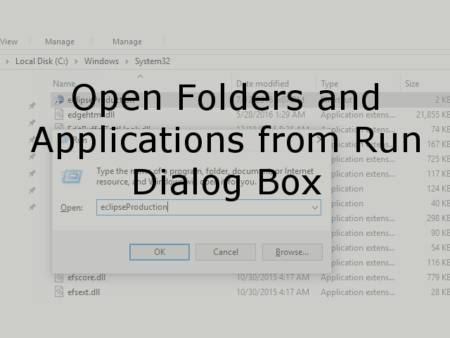 Open Folders and Applications From Run Dialog Box - Smooth Programming
